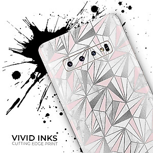 DesignSkinz Karamfila Silver & Pink Marble V1 Protective Vinyl Decal Wrap Skin Cover Compatible with The Samsung Galaxy S20 (Screen Trim & Back Glass Skin)