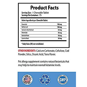 I Love My Pets Dog Immune Treats - Dog Allergy Relief - Itch Relief - Premium Quality - Dog Supplements for Skin and Coat - 1 Bottle (75 Treats)