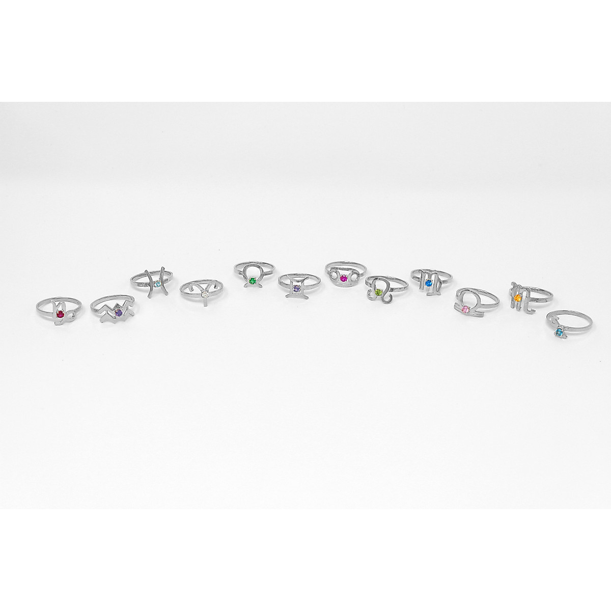 CaliRoseJewelry Sterling Silver Pisces Zodiac Ring for Women with March Birthstone (Size 7.25)