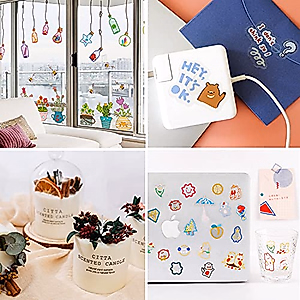 Sticker Paper Printable Vinyl for Inkjet Printer, 50 Sheets Translucent Waterproof Clear Labels