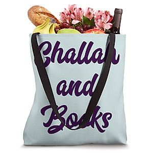 Challah And Books Jewish Book Lover Shabbat Shalom Reading Tote Bag