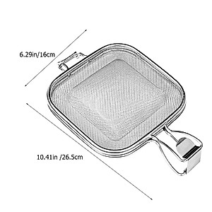 UPKOCH Barbeque Grill Accessories Sandwich Maker Roasting Baking Grill: Non- Stick Sandwich Panini Press Making Basket Bread Grill Tray Crisper Tool