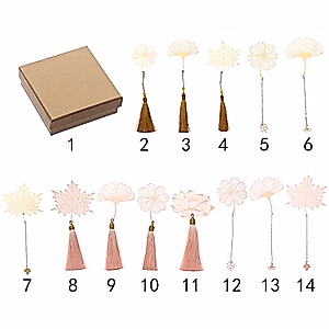 maxgoods Chinese Style New Tassel Rose Gold Stationery Apricot Leaf(5)