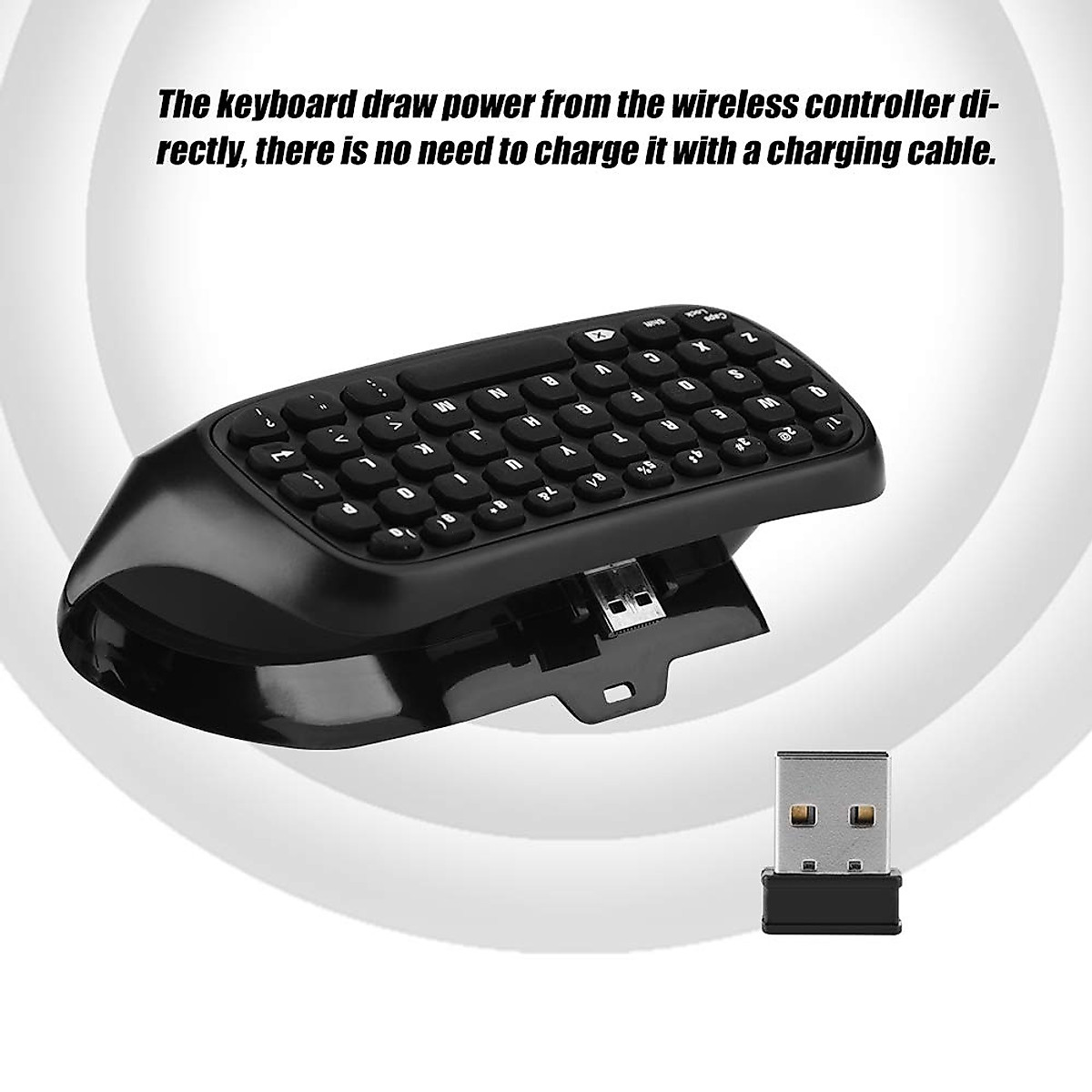 PUSOKEI Mini Controller Keyboard Controller Chat Keyboard one Controller Keyboard for one GamePad Game Gaming Controller (Black) [video game]