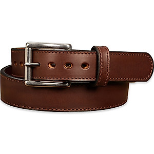 Bullhide Belts Mens Leather Belt for Casual Dress, 1.50" Wide, Brown, 44 Inches