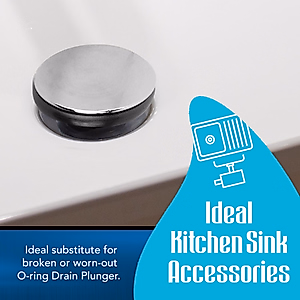 STEADYKLEEN - Sink Drain O Ring, Plunger Rubber Gasket for 3 Compartment Sink Style Drain, Replacement O Rings, Complements Twist Waste Valve Drain Stopper for 3-Tier Sink Drain - $6.95 per O-Ring