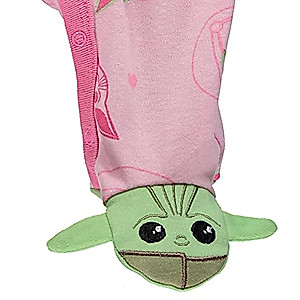 STAR WARS Baby Yoda Baby Girls Footie Pajamas - Baby Pajamas - Baby Girl Sleepers (Pink, 6-9M)