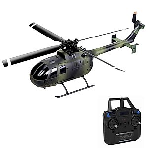 GoolRC C186 Remote Control Helicopter Remote Control Drone Single Propeller Without Ailerons 6-axis Gyro Stabilization Remote Control Airplane Altitude Hold Girls Adults