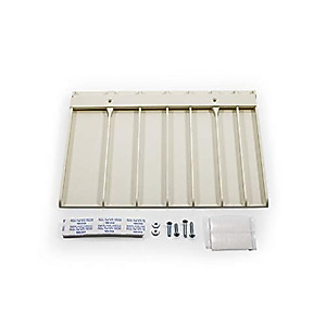 Camco Knife Safe - Securely Mounts on Wood or Metal Surfaces, Holds 7 Cooking and Carving Knives, Organize and Store Knives While Creating Space - (9" x 11") Beige (43583)