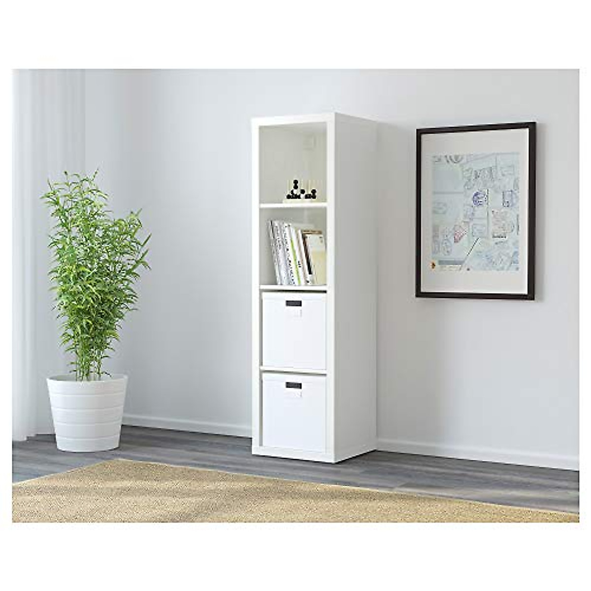 Ikea KALLAX shelving unit white (42x39x147 cm) 4 shelf