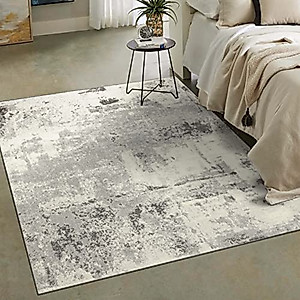 LUXE WEAVERS Kingsbury Collection 7094 Gray 8x10 Contemporary Modern Abstract Area Rug
