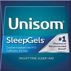 Unisom Nighttime Sleep-Aid Gels, Diphenhydramine HCI 50mg, 100 Count