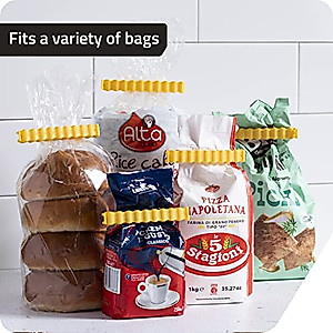 Fries Clips: 12 Cute French-Fries-Shaped Bag Clips to Seal Opened Food Packages | Fun Bag Clips for Food in a Magnetic Box to Always Be at Hand | Cute Kitchen Accessories by Peleg Design