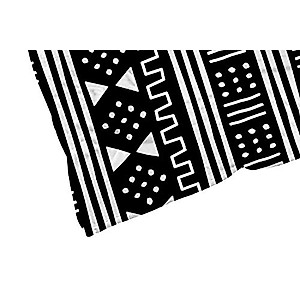 Swono African Mudcloth Throw Blanket,Afrocentric White Black African Mudcloth Mudprint Thorw Blanket Soft Warm Decorative Blanket for Bed Couch Sofa Office Blanket 30"X40"
