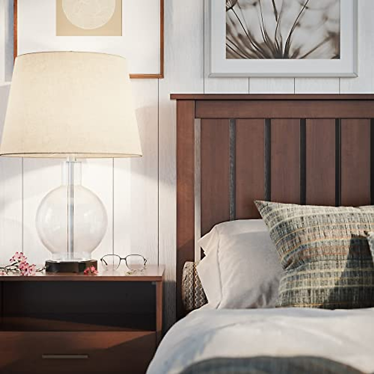 Classic Brands Glendale Walnut Color Wood Bed, Full