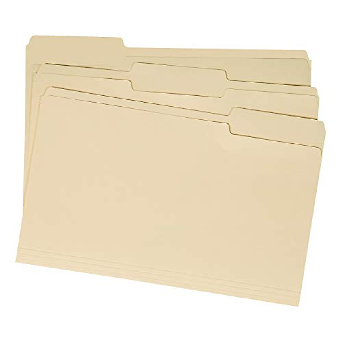 Amazon Basics File Folders, 1/3 Tab, 100-Pack, Legal (8.5" x 14"), Manila