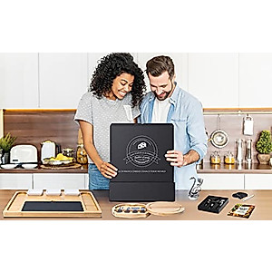 CHOMKIT Charcuterie Boards Set, Premium Bamboo Cheese Board and Knife Set, Meat/Cheese Tray, 23 Entertaining Accessories, Gift for Christmas, Housewarming, Anniversary