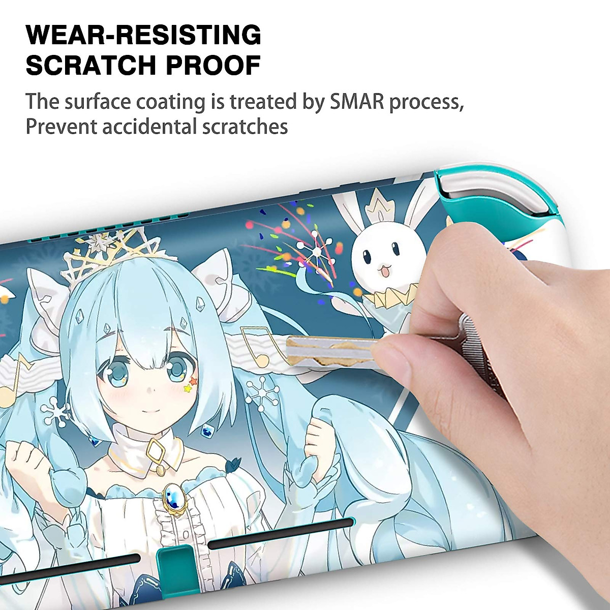 DLseego Switch Lite Skin Pretty Pattern Full Wrap Skin Protective Film Sticker Design for Switch Lite- Blue Girl