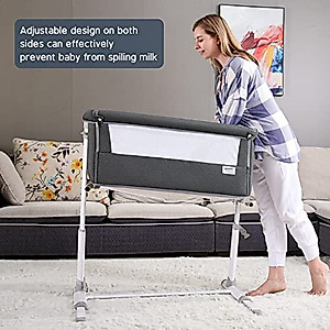 RONBEI Bassinet for Baby, Baby Bassinet Bedside Sleeper Bedside Bassinet Baby Crib for Newborn/Infants/Baby Boy/Baby Girl