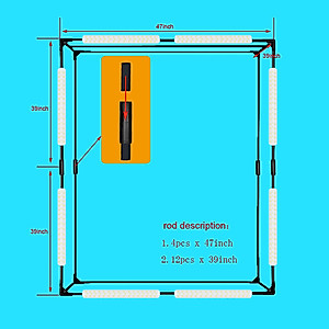 Light Box Photography LED Photo Studio Large Lightbox Professional 47x39x78 inch Dimmable Video Continuous Lighting Cube Shooting Tent Kit for Product Photography with Blue/White/Black PVC Backgrounds