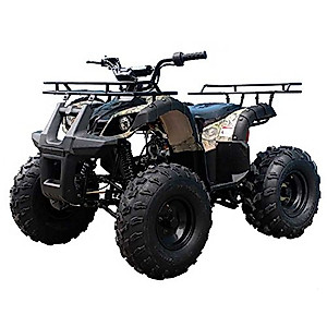 125cc ATV for Sale ATV Quad Youth 4 wheeler ATVs Adults ATV Four Wheelers Big Tires LED Lights with Reverse and Matching Rims - Burgundy