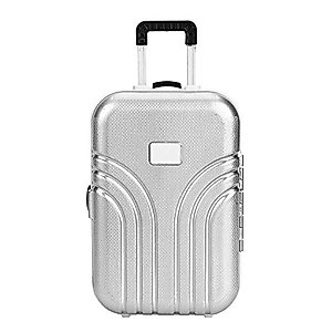eecoo Baby Toy Suitcase, Cute Suitcase with Plastic Wheels Mini Travel Luggage Box Accessories Doll Suitcase Mini Suitcase for baby Toddlers Kids