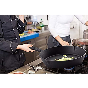 Cast Iron Skillet Pan Set of 3 | Pre-seasoned 6, 8, 10 Inch Non-Stick Coated Pots for Frying, Cooking, Baking, Broiling | Oven-safe, Use On Induction, Electric, Gas Cooktop Prime Holiday Gift Idea