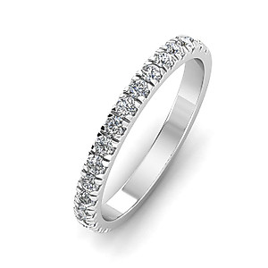 1/2 Carat TW Stackable Women's Diamond Wedding Band in 10k White Gold