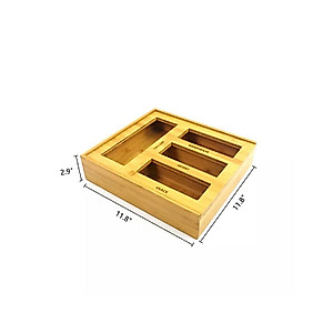 Ziplock Bag Organizer 4 in 1 - Gallon, Quart, Sandwich, Snack