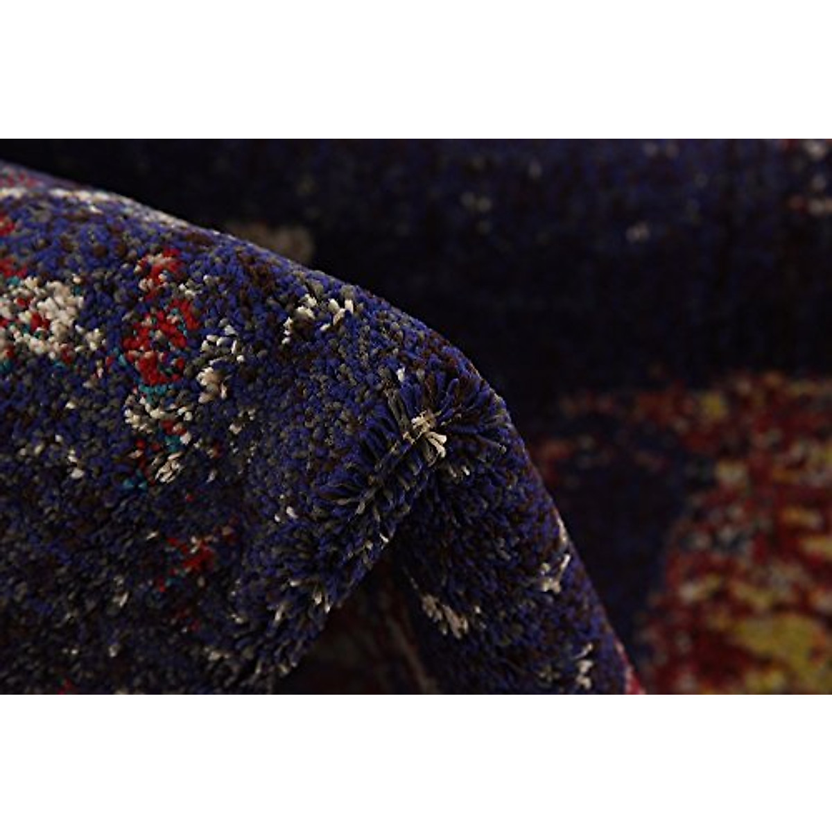 Unique Loom Estrella Collection Abstract, Rustic, Modern, Gradient, Distressed Area Rug (7' 0 x 10' 0 Rectangular, Pink/Navy Blue)