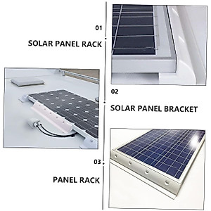 MARMERDO 2pcs Solar Panel Support Caravan Boat Solar Panel Bracket Soundbar Bracket Rv Solar Panel Bracket Solar Panel Mounting Brackets Roof Panels Marine White Abs Windshield