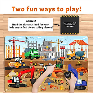 Skillmatics Floor Puzzle & Game - Piece & Play Construction Site, Jigsaw & Toddler Puzzles, Educational Toy, Gifts for Boys & Girls Ages 3, 4, 5, 6, 7 (48 Pieces, 2 x 3 feet)