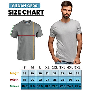 Gildan Men's Heavy Cotton Short Sleeve T-Shirt, Style G500, Multipack of 1|2|4|6|10, Make Your Own Customized Set! SETOF-10-M Multicolor
