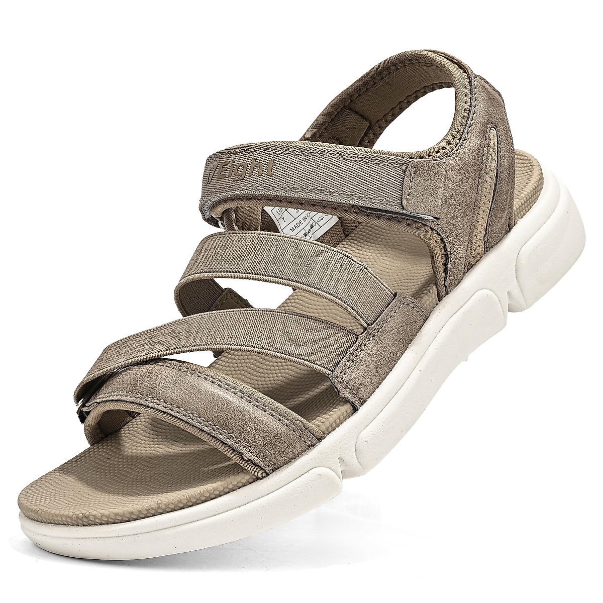 i78 Women’s Sandals Comfort Sports Athletic Casual Walking Hiking Trail Outdoor Soft Footbed Cushioning LightWeight With Adjustable Strap, Khaki, 7 UK