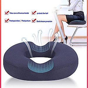 Ergonomics Decompression Seat Cushion, Memory Foam Support Cushion, Pressure Relief On The Back and Coccyx in Your Car and Office Chair Gift 42 * 34 * 7cm