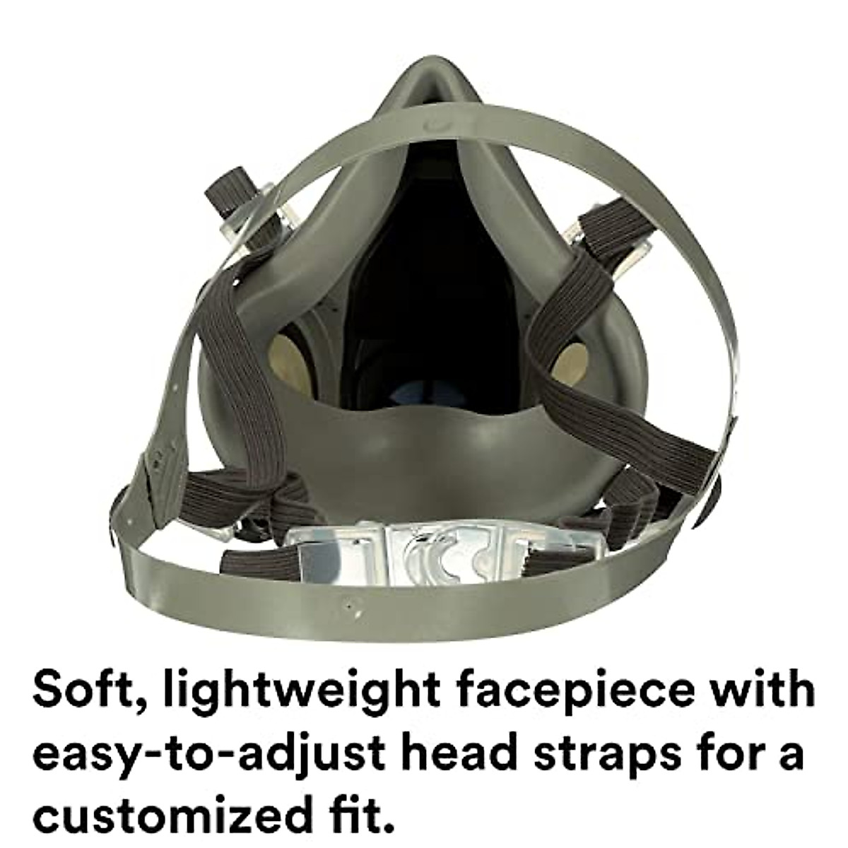 3M Half Facepiece Reusable Respirator 6300, Gases, Vapors, Dust, Paint, Cleaning, Grinding, Sawing, Sanding, Welding, Adjustable Headstraps, Bayonet Connection, Large