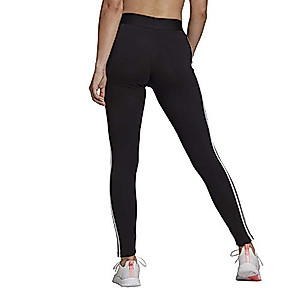 adidas Women's Essentials 3-stripes Leggings, Black/White, Large