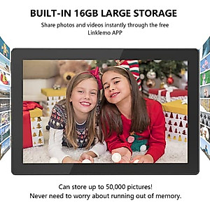 WiFi Digital Photo Frames 10.1 Inch Smart Digital Photo Frame 1920x1080 Touch IPS Screen Electronic Photo Albums with 16GB Storage Easy Setup Share Photos Video via App Auto-Rotate