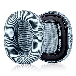 Replacement Earpads Protein Mesh Fabric Ear Cushion Memory Foam Ear Pads Compatible with Apple AirPods Max Headphones (Sky Blue)