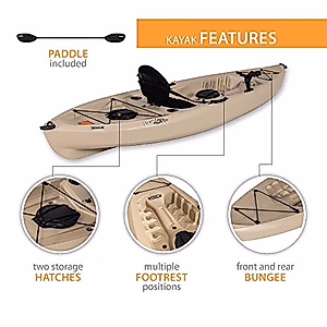 Lifetime 90806 Tamarack Angler 100 Fishing Kayak - 2 Pack (Paddles Included)