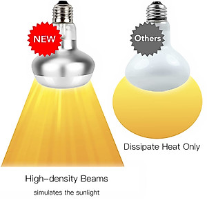 ReptiKing Basking Light for Reptiles, 1-Pack 100W Upgraded Intense Basking Spot, Reptile Basking Bulb Light, UVA Heat Lamp Bulb for Bearded Dragon