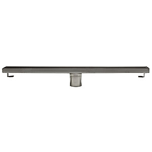 ALFI brand ABLD24A 24" Long Modern Stainless Steel Linear Shower Drain Without Cover, Silver