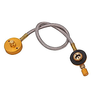 Fenteer Gas stoves Hose Value Adapter Party Supplies Accs Adjustable Dimethylmethane Refill Kit Head Valve Tank for Travel BBQ Garden Picnic Outdoor
