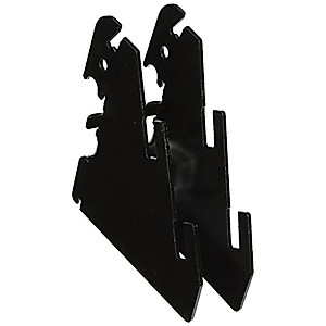 Wall Control Pegboard Slotted Metal Pegboard Bracket Pair Accessory Pack for Wall Control Pegboard and Slotted Tool Board – Black