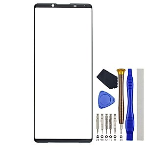 Outer Glass Screen Replacement for Sony Xperia 5 III 6.1 inches Screen XQBQ62/G XQBQ52G.UKCX Black Including Free Tool kit