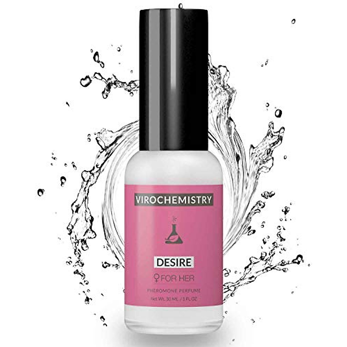 VIROCHEMISTRY Pheromones For Women (Desire) - Elegant, Ultra Strength Organic Fragrance Body Perfume (1 Fl. Oz)