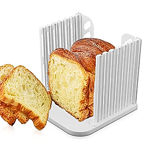 Bread Slicer, 10mm/20mm Adjustable Bread Slicer Foldable Bread Slicing Guide Kitchen Sandwich Bread Slicer for Homemade Bread Baking Accessories