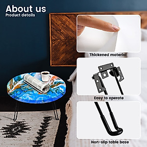 Large Resin Tray Molds, MYKASEN 19 Inch Round Epoxy Resin Table Mold with 3Pcs Table Legs, Thick Silicone Tray Molds for Charcuterie Board River Table Resin Casting DIY Art Home Decor