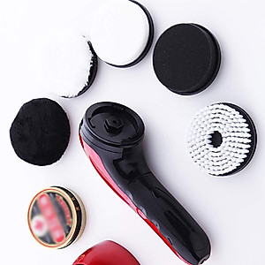 Electric Shoe Polisher Brush, Shine Kit, Electric Shoe Polisher Brush Shoe Shiner Dust Cleaner Portable Leather Care Kit for Shoes, Bags, Sofa,A Clean