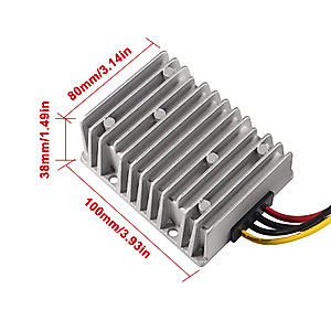 Diann DC 8V-40V to 13.8V 25A Automatic Buck Boost Converter Step Down/Up Regulator Voltage Reducer Converter Waterproof Regulated DC Power Supply for Golf Cart Club Car LED Light
